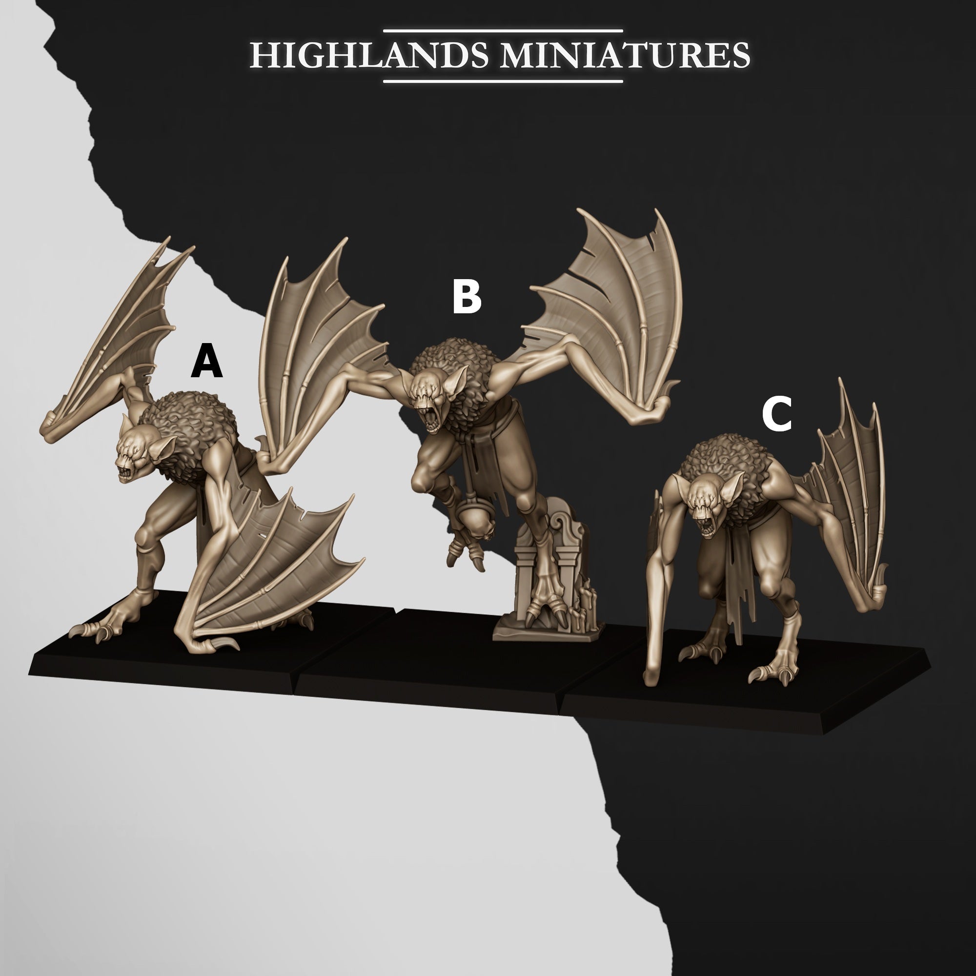 Crypt Bats | Transilvanya - The Fallen Realm | Highlands Miniatures ...