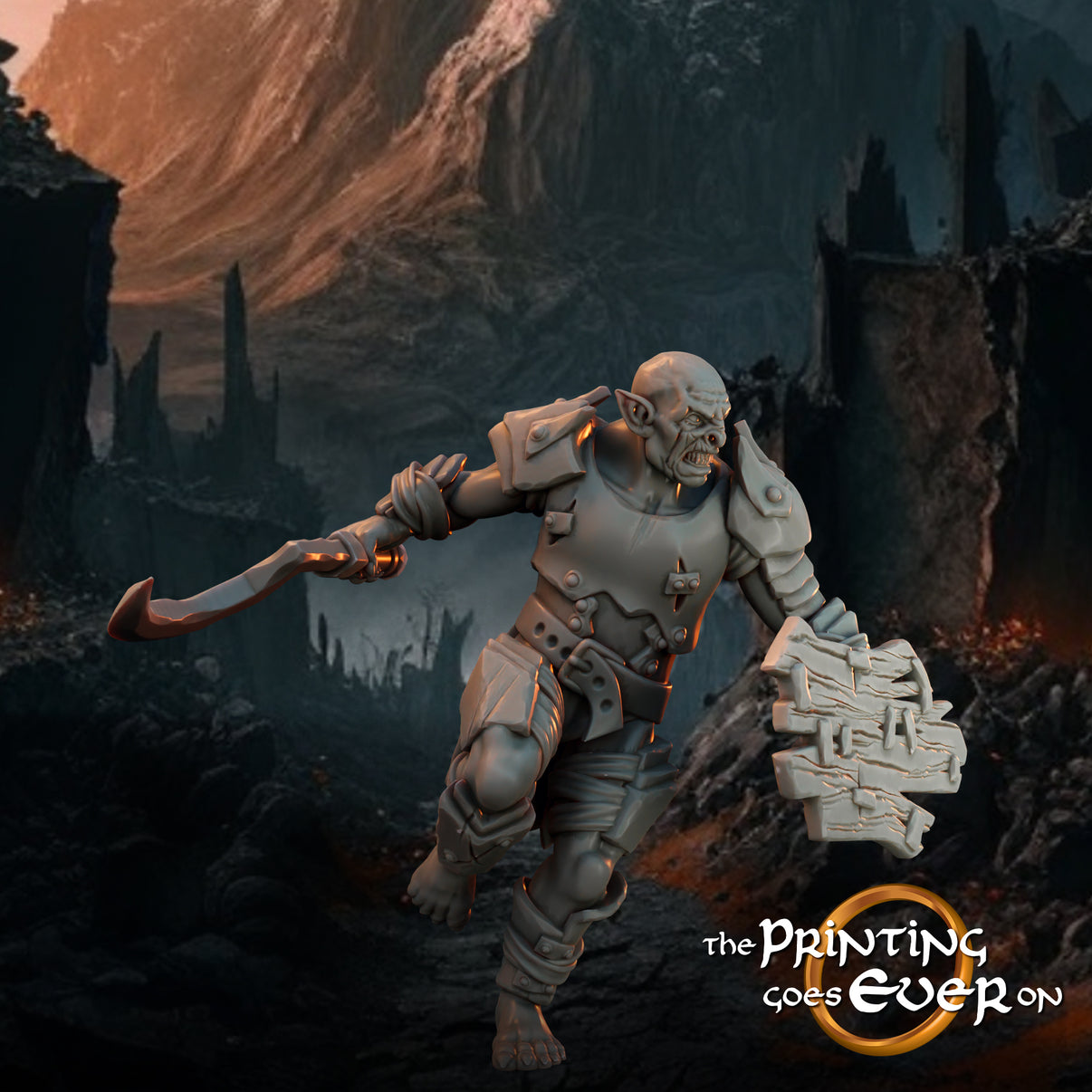 Assault Orc Fighter - B | Assault Orcs | The Printing Goes Ever On ...